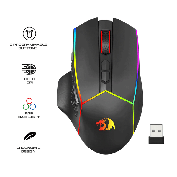 Redragon Axe RGB Wireless Gaming Mouse (M814RGB-PRO) - GameXtremePH