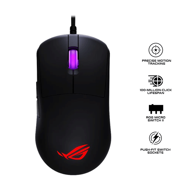 ASUS ROG P524 Harpe Mini Wired Gaming Mouse Black