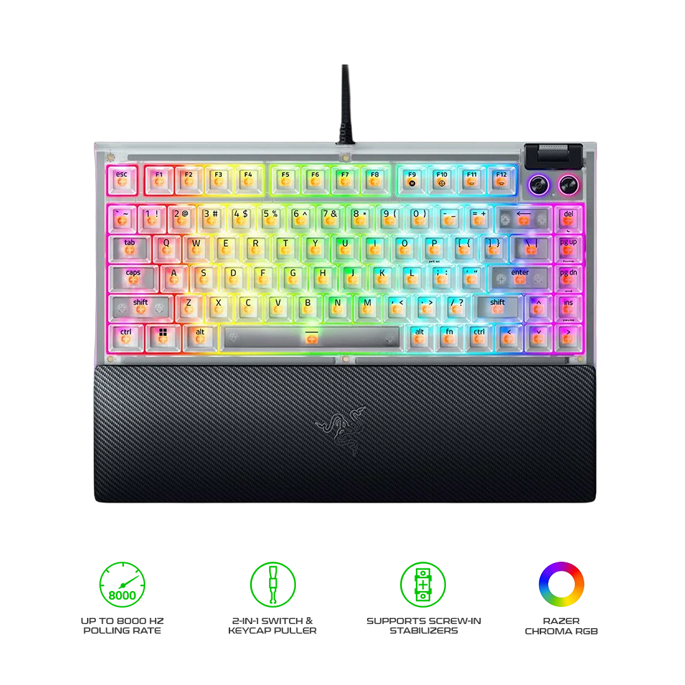 Razer BlackWidow V4 75% Hot-swappable Mechanical Gaming Keyboard Phant