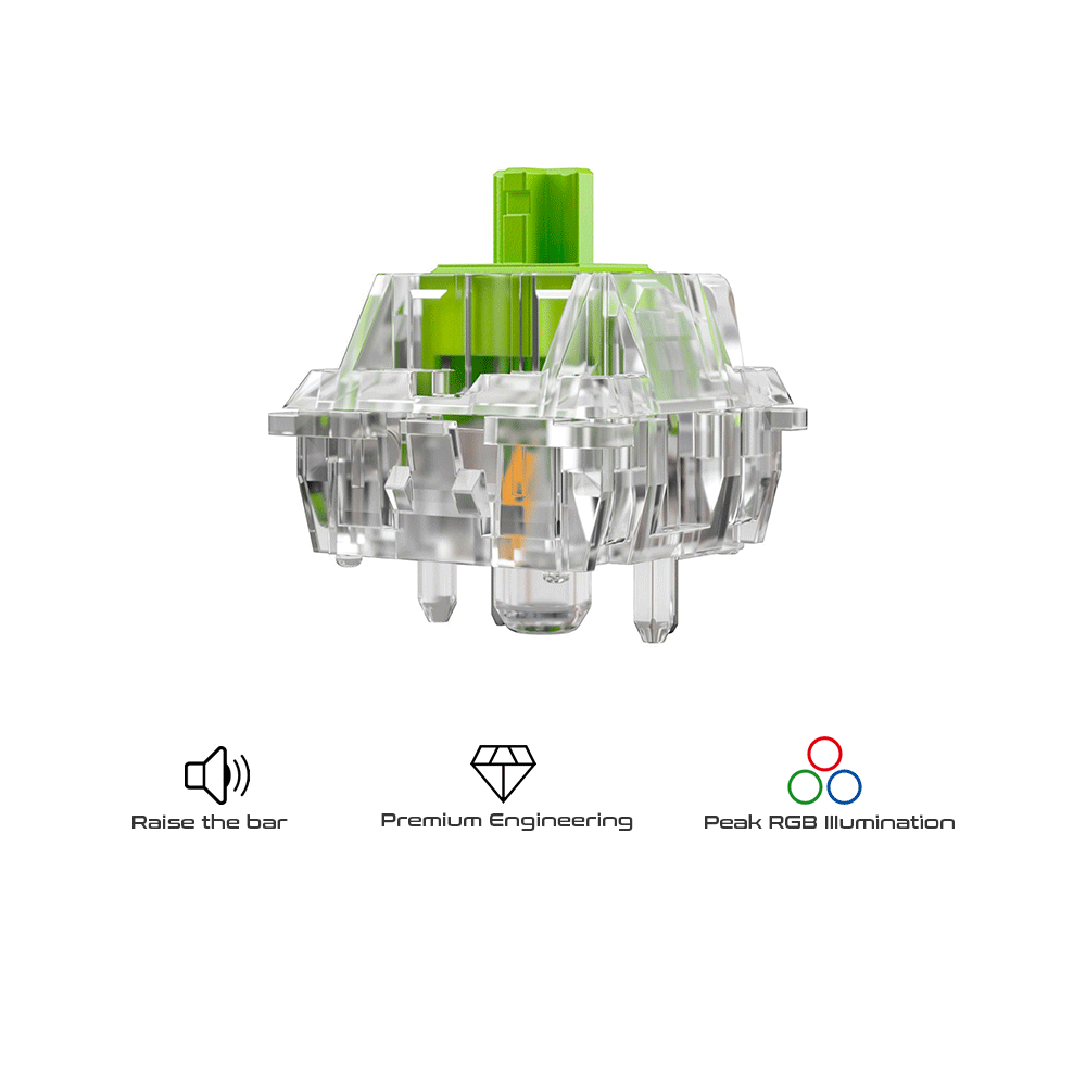 Glorious Raptor Premium Clicky Mechanical Keyboard Switches (Lubed ...