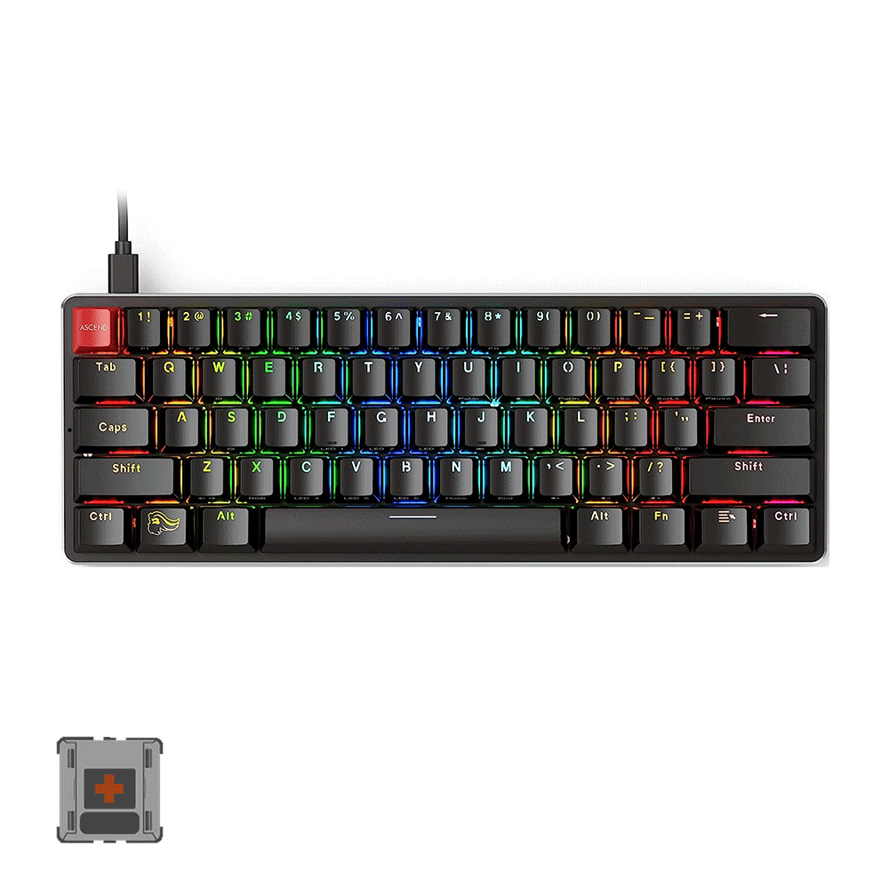 Glorious PC Gaming Race Modular Mechanical Keyboard GMMK Compact (Brow ...