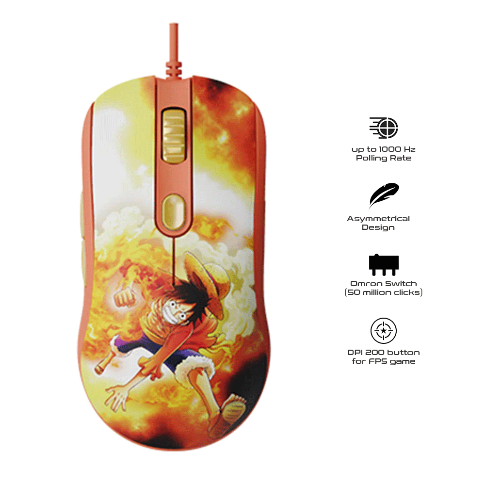 Akko AG325 One Piece Monkey D. Luffy Wired Gaming Mouse - GameXtremePH