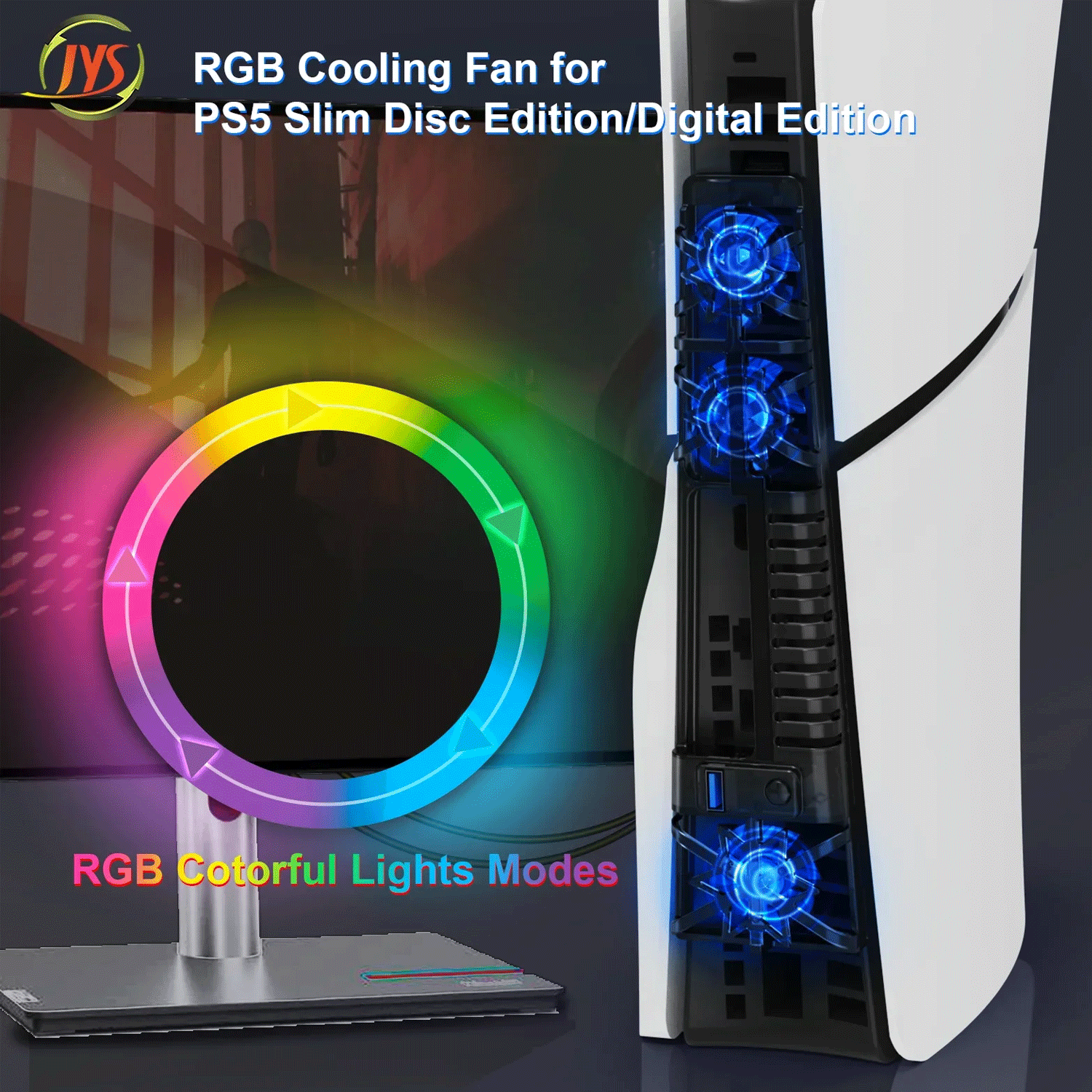 JYS RGB Cooling Fan for PS5 Slim [P5175] - GameXtremePH