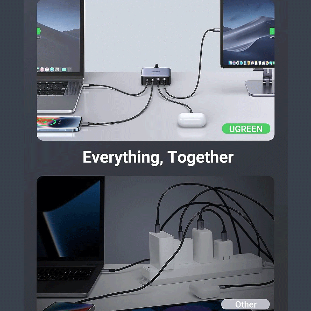 UGREEN Nexode 65w USB-C GAN Fast Desktop Charger (Black) [CD327/90735] - GameXtremePH