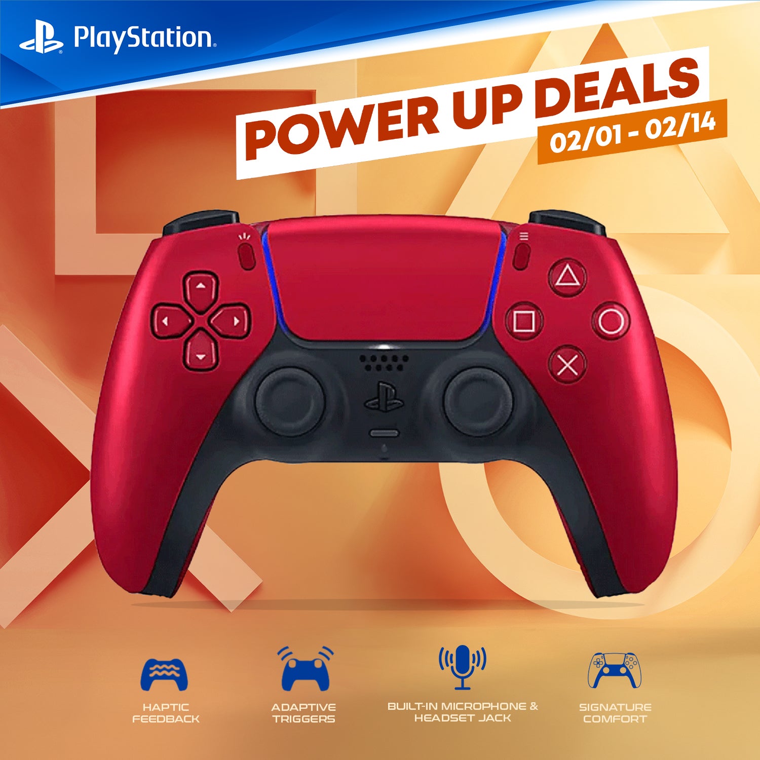 Sony PlayStation 5 Dualsense 5 Wireless Controller Volcanic Red ...