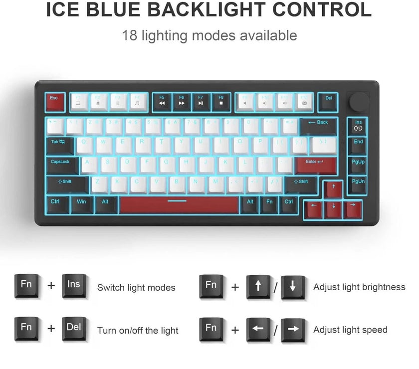 Magegee MK-Star75 83-key 75% layout Wired Mechanical Keyboard
