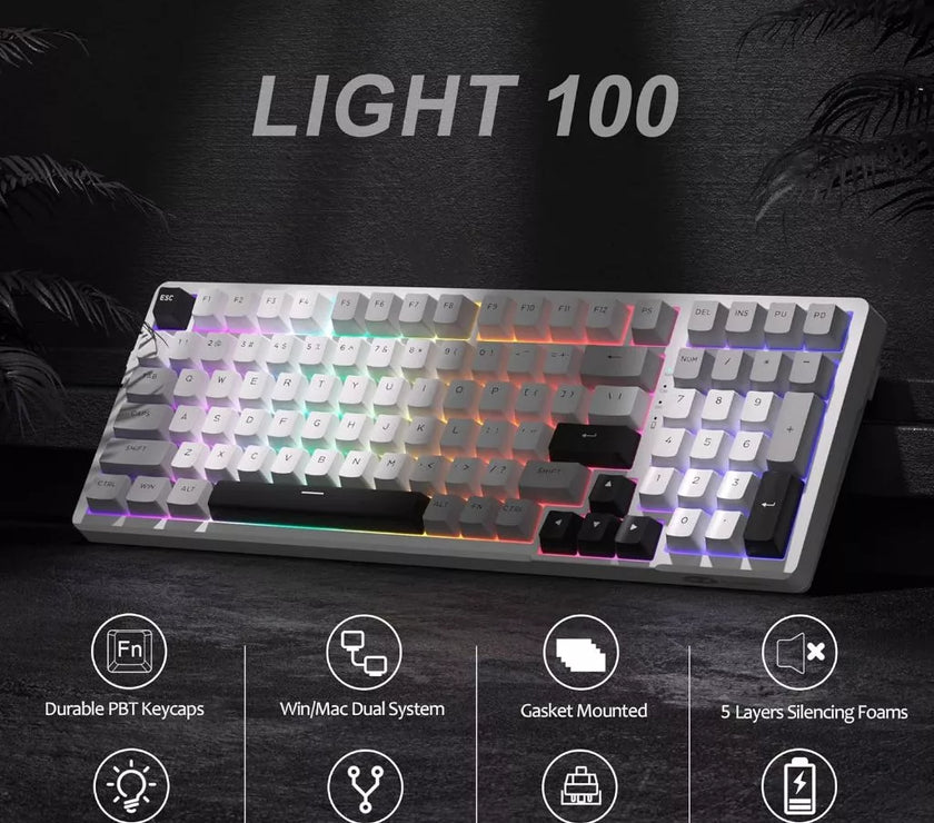 Magegee Light100 99-key Tri-mode 95% layout Mechanical Keyboard