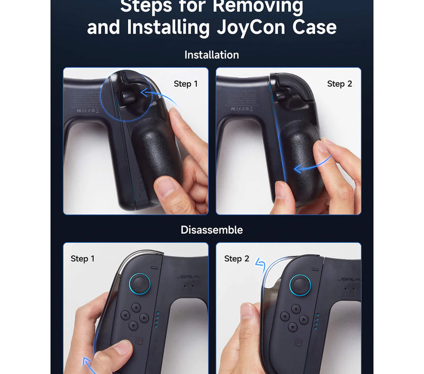JSAUX JoyVerse Dual Grip for Nintendo Switch 2 Joy-Con (Black) GP0401