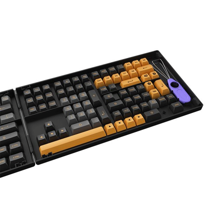 AKKO Black & Bronze PBT Keycaps Set ASA 158 Keys - GameXtremePH