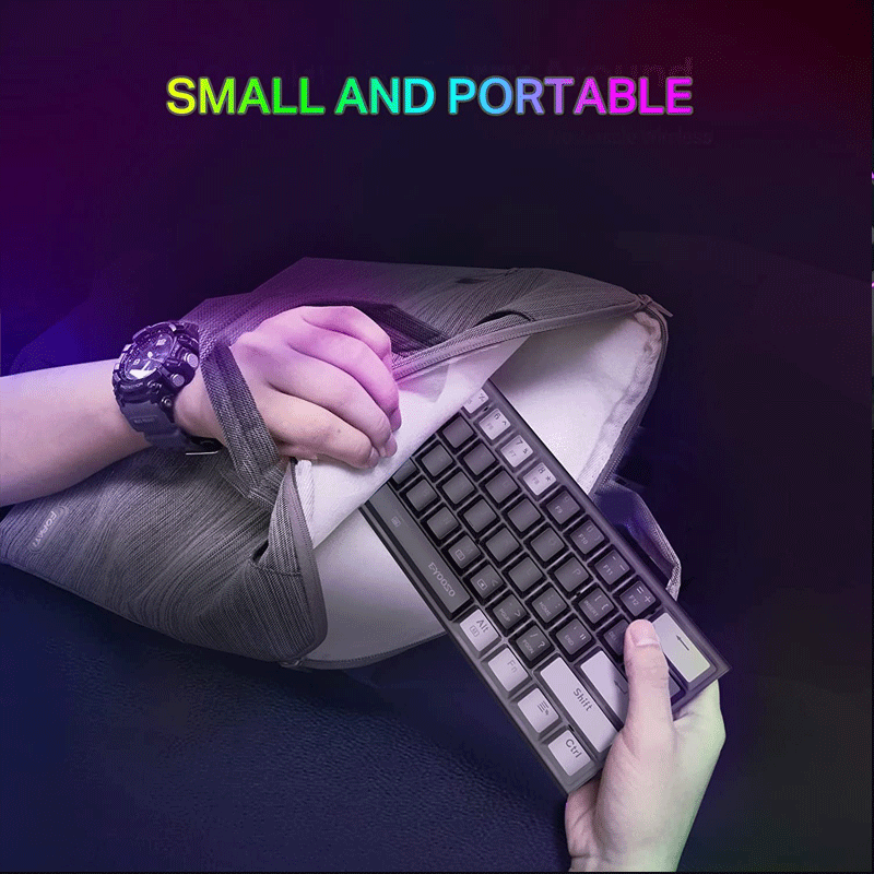 E-Yooso Z-11 63 Keys RGB Four Mode Backlit Mechanical Gaming Keyboard ...