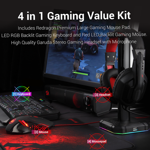 Redragon S101-BA-2 4 in 1 Set - GameXtremePH