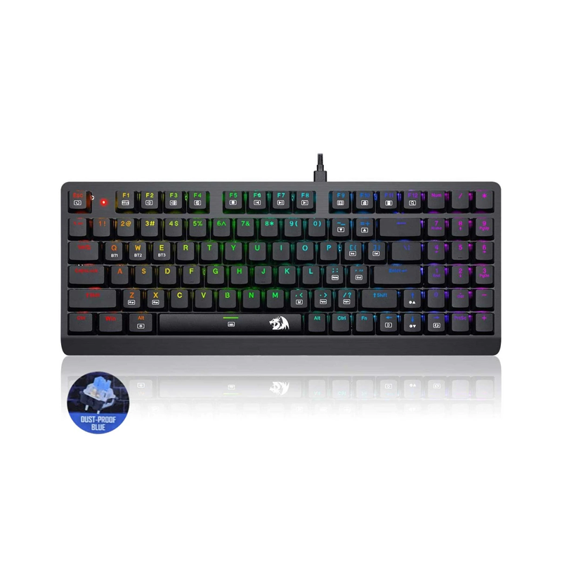 Redragon Dragonwarrior Dual Mode RGB 94 Keys Mechanical Keyboard Black ...